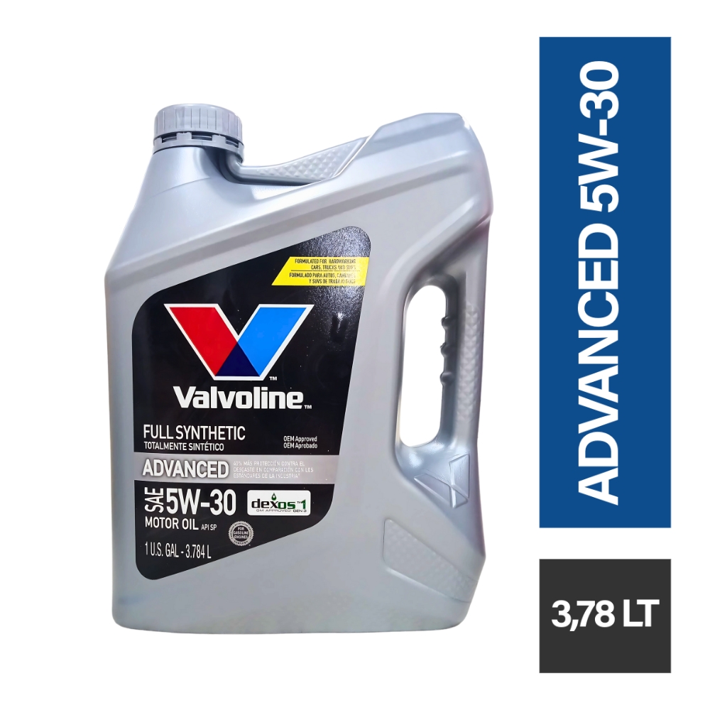 Lubricante Valvoline Advanced 5W30 API SN/CF 3,78 LT - Mayorista Oil Center